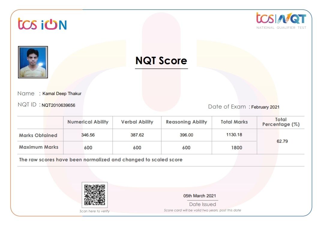 Kamal Deep Thakur on LinkedIn: #tcsion #nqt #score #recruitment # ... Kamal Deep Thakur on LinkedIn: #tcsion #nqt #score #recruitment # ...