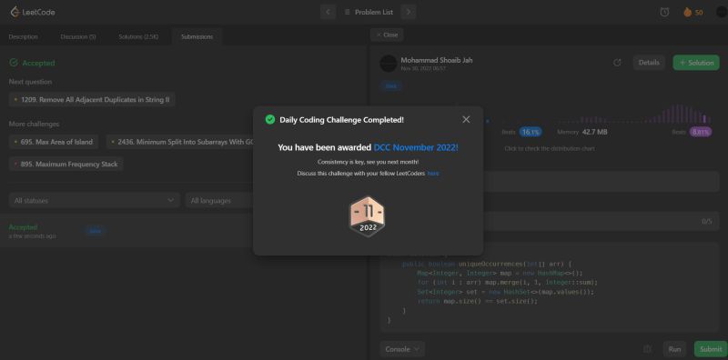 Mohammad Shoaib Jah on LinkedIn: #50days #50daysofcoding #leetcode Mohammad Shoaib Jah on LinkedIn: #50days #50daysofcoding #leetcode