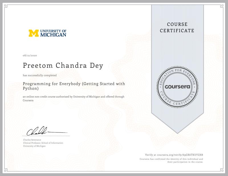 Preetom Chandra Dey on LinkedIn: #success #python #programming # ... Preetom Chandra Dey on LinkedIn: #success #python #programming # ...