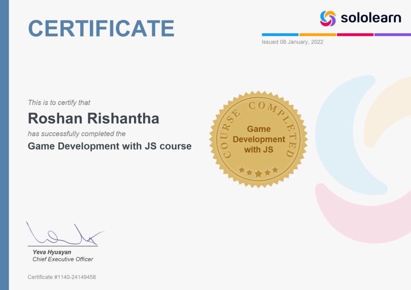 Roshan Rishantha on LinkedIn: Completed Game Development with JavaScript Roshan Rishantha on LinkedIn: Completed Game Development with JavaScript