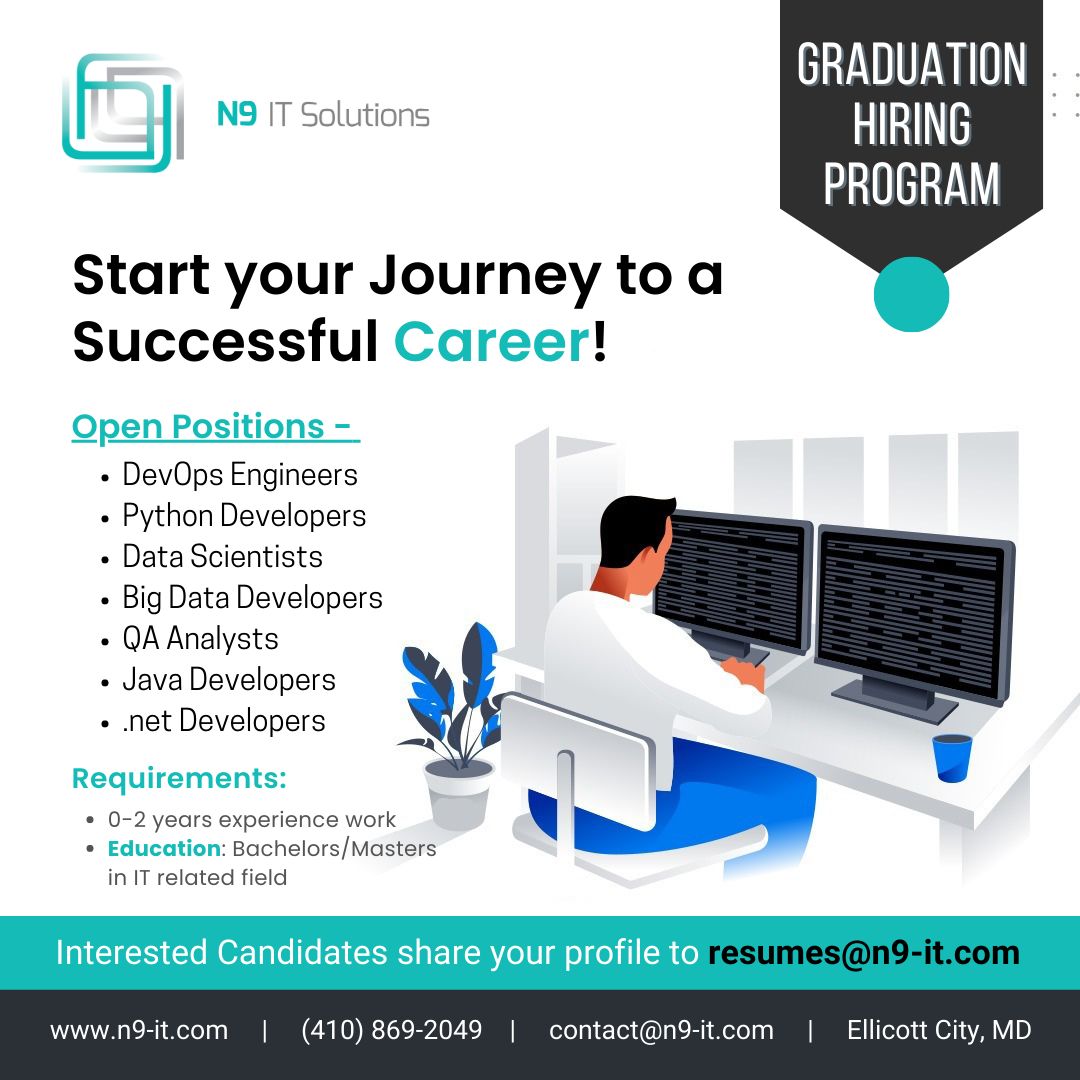 N9 IT Solutions, Inc. on LinkedIn: #sql #sqldeveloper #devopsjobs # ... N9 IT Solutions, Inc. on LinkedIn: #sql #sqldeveloper #devopsjobs # ...