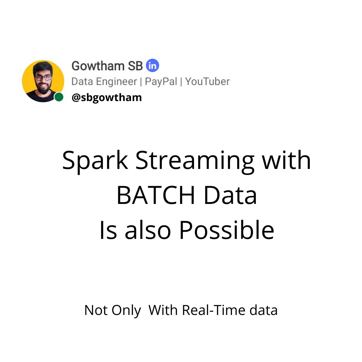 Gowtham SB on LinkedIn: #bigdata #dataengineering #sparkstreaming # ... Gowtham SB on LinkedIn: #bigdata #dataengineering #sparkstreaming # ...