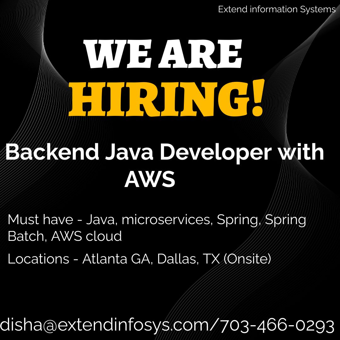 Disha G on LinkedIn: #java #microservices #spring #springbatch #awscloud Disha G on LinkedIn: #java #microservices #spring #springbatch #awscloud