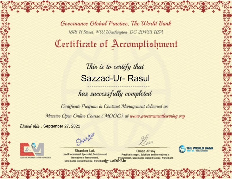 Sazzad-Ur- Rasul on LinkedIn: Alhamdullilah, completed the course ... Sazzad-Ur- Rasul on LinkedIn: Alhamdullilah, completed the course ...