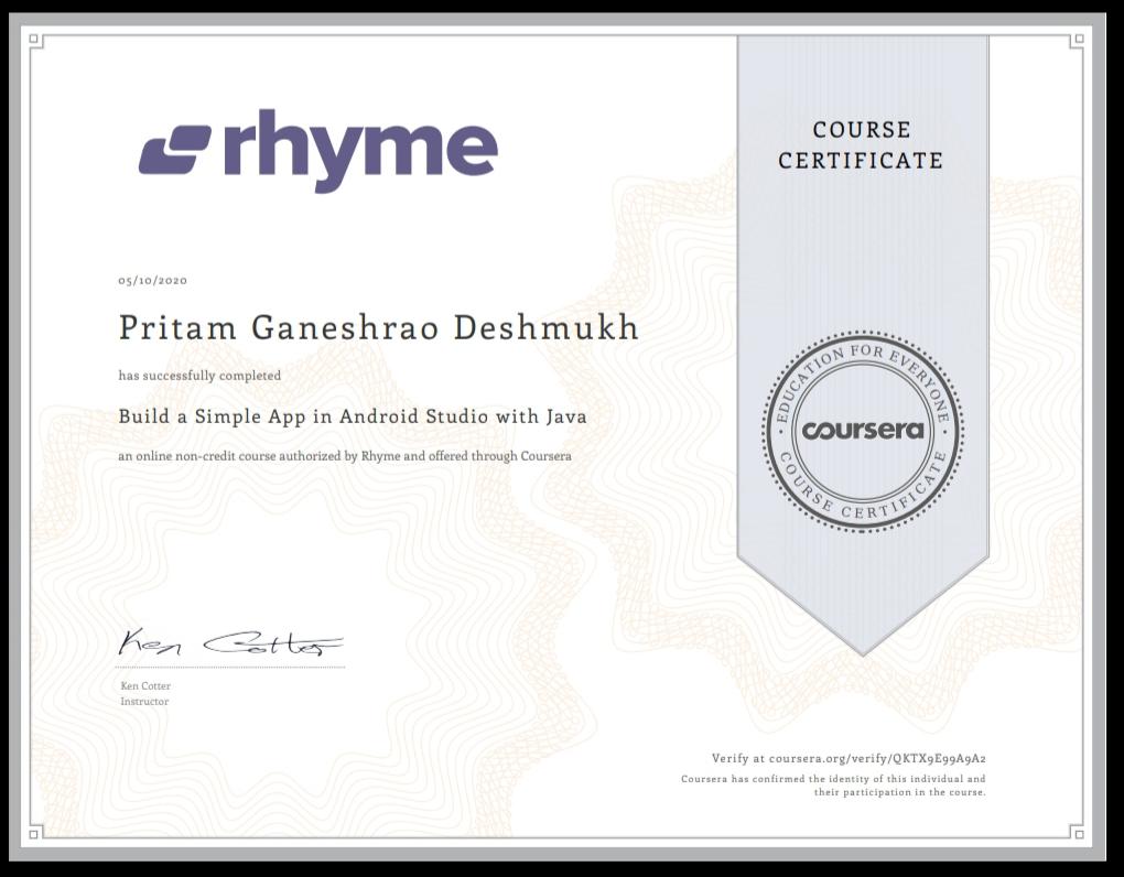 Pritam Deshmukh on LinkedIn: #java #androiddevelopment #certificate # ... Pritam Deshmukh on LinkedIn: #java #androiddevelopment #certificate # ...