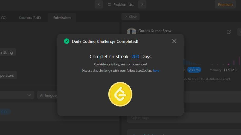 #share #leetcode #dailychallenge #200daysofcodechallenge | Gourav Kumar ... #share #leetcode #dailychallenge #200daysofcodechallenge | Gourav Kumar ...