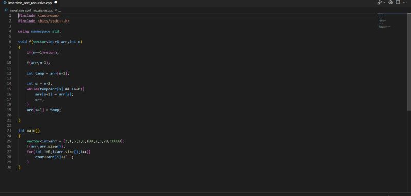 #insertionsort #algorithm #recursion | Atharva Kalele #insertionsort #algorithm #recursion | Atharva Kalele