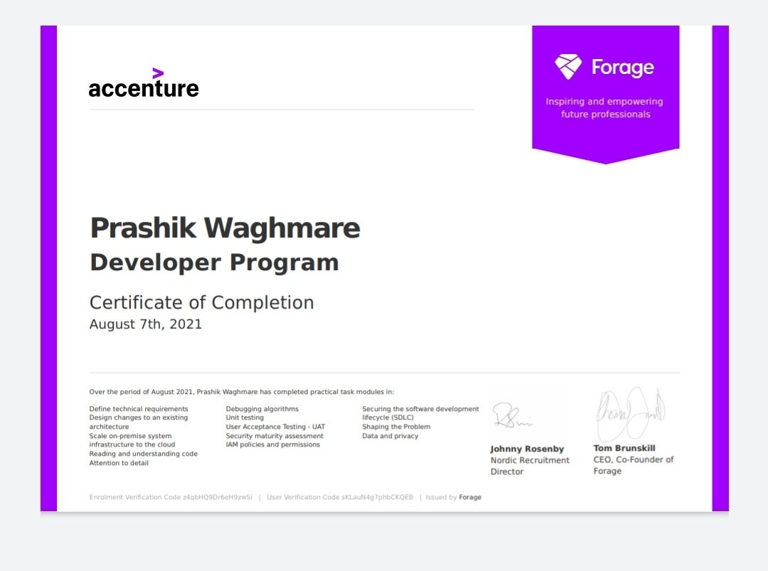 Prashik Waghmare on LinkedIn: #accenture Prashik Waghmare on LinkedIn: #accenture