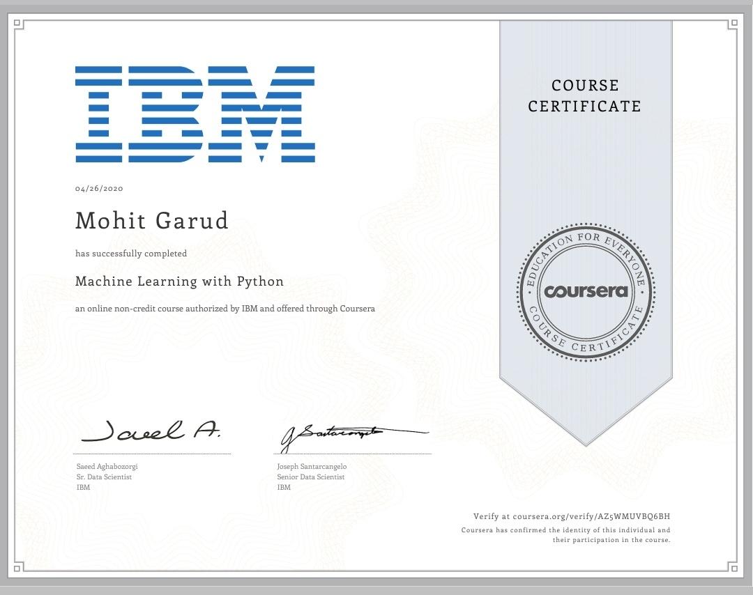 Mohit Garud 🚀 on LinkedIn: #ibmwatson #machinelearning #python Mohit Garud 🚀 on LinkedIn: #ibmwatson #machinelearning #python