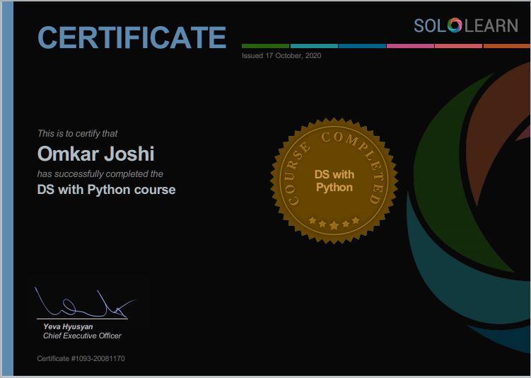 #python #sololearn | Omkar Joshi #python #sololearn | Omkar Joshi