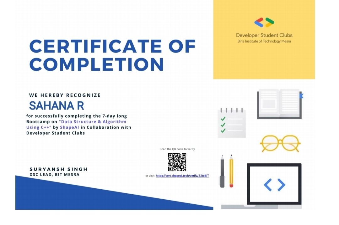 Sahana Ramamoorthi on LinkedIn: #datastructures #c #shapeai Sahana Ramamoorthi on LinkedIn: #datastructures #c #shapeai