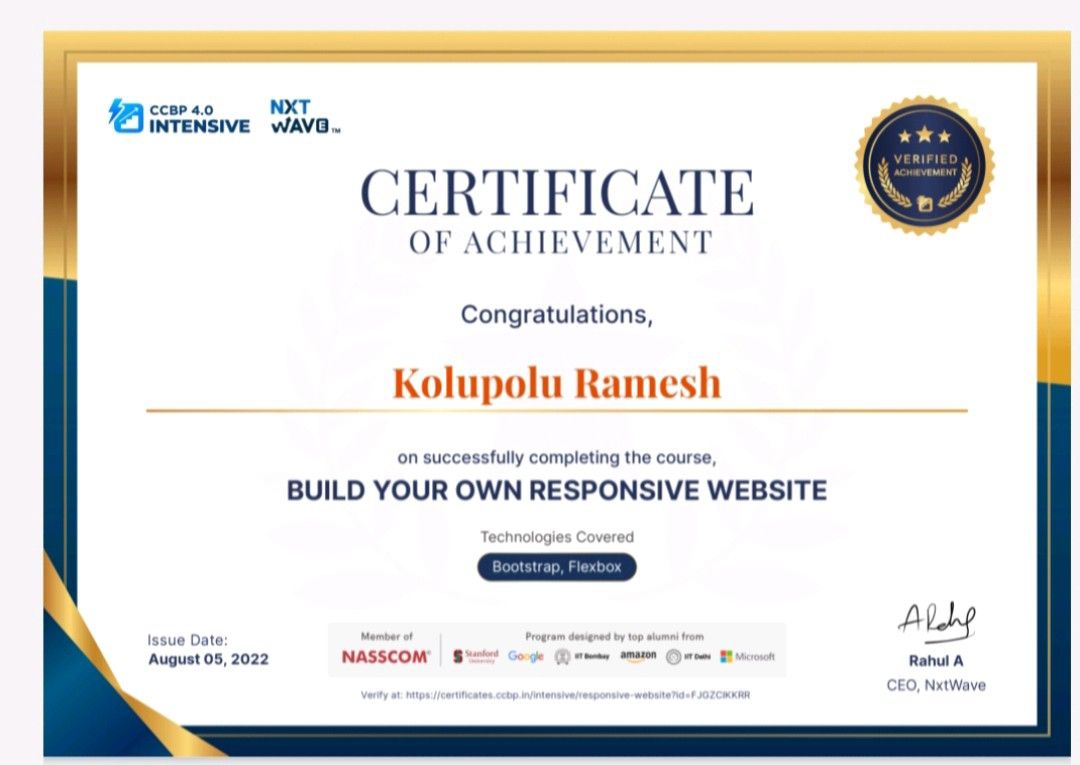 KOLUPOLU RAMESH on LinkedIn: #html #css #bootstrap #nxtwave #ccbp # ... KOLUPOLU RAMESH on LinkedIn: #html #css #bootstrap #nxtwave #ccbp # ...