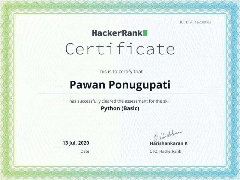 Pawan Ponugupati on LinkedIn: #hackerrank #python3 #pythonprogramming Pawan Ponugupati on LinkedIn: #hackerrank #python3 #pythonprogramming