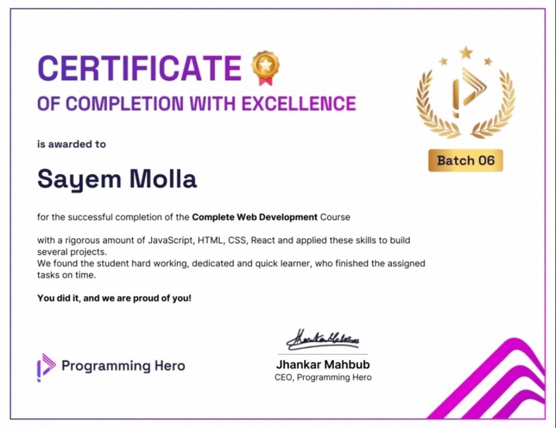 Sayem Molla on LinkedIn: #webdevelopment #html #css #react #javascript ... Sayem Molla on LinkedIn: #webdevelopment #html #css #react #javascript ...