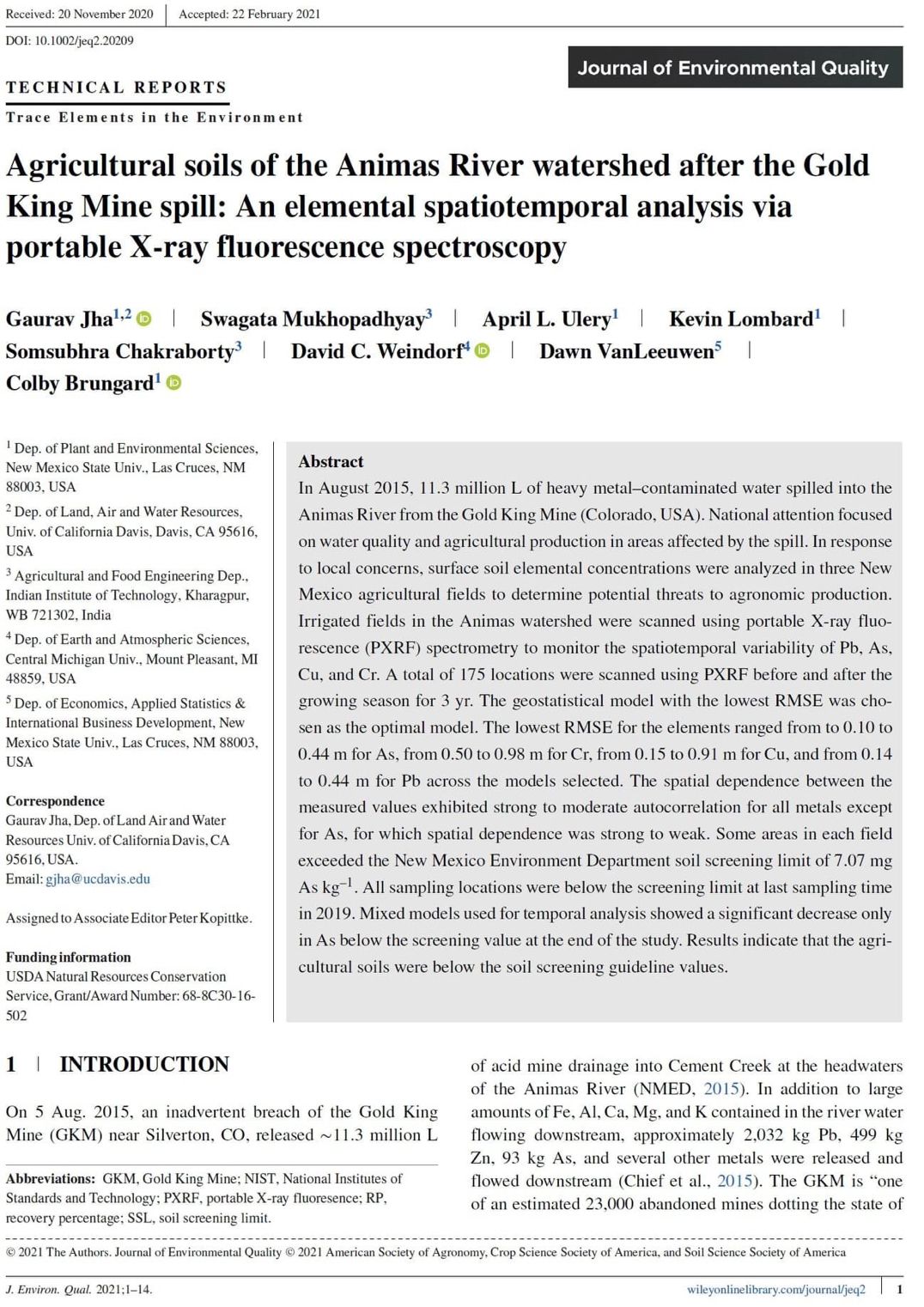 Gaurav Jha on LinkedIn: Happy to share the newest article in JEQ ... Gaurav Jha on LinkedIn: Happy to share the newest article in JEQ ...