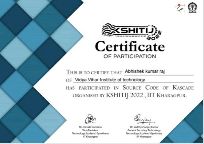 certificates in Source Code | Abhishek Kumar raj certificates in Source Code | Abhishek Kumar raj