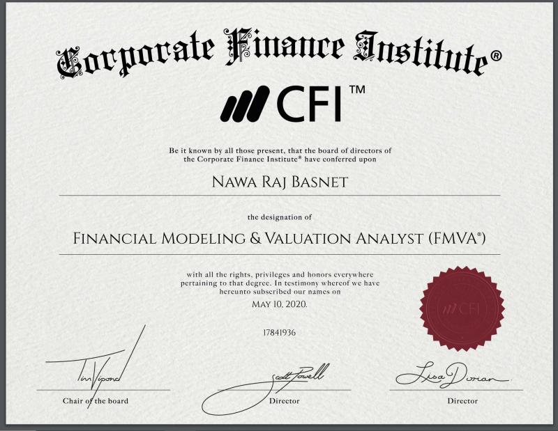 Nawaraj Basnet on LinkedIn: #completed #fmva | 22 comments Nawaraj Basnet on LinkedIn: #completed #fmva | 22 comments