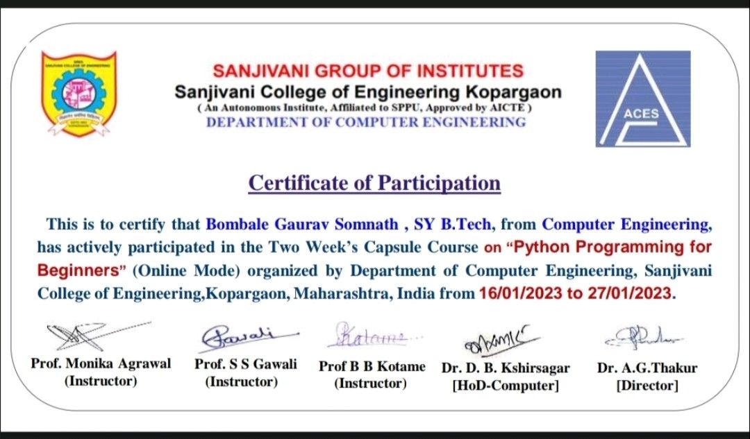 Gaurav Bombale on LinkedIn: #pythonprogramminglanguage Gaurav Bombale on LinkedIn: #pythonprogramminglanguage