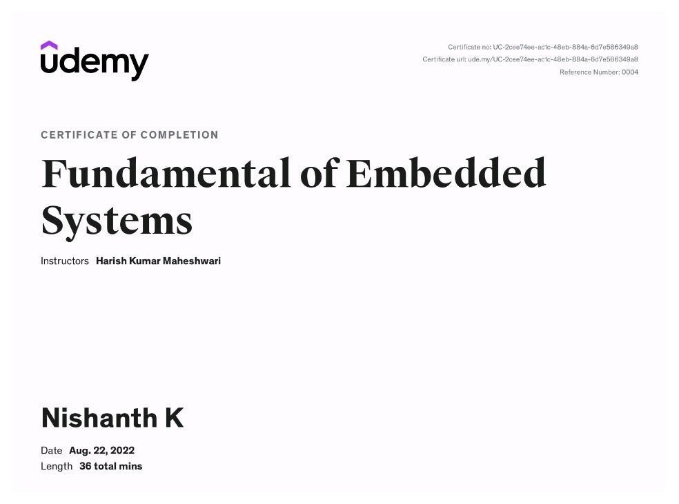 #embeddedsystems | Nishanth K #embeddedsystems | Nishanth K