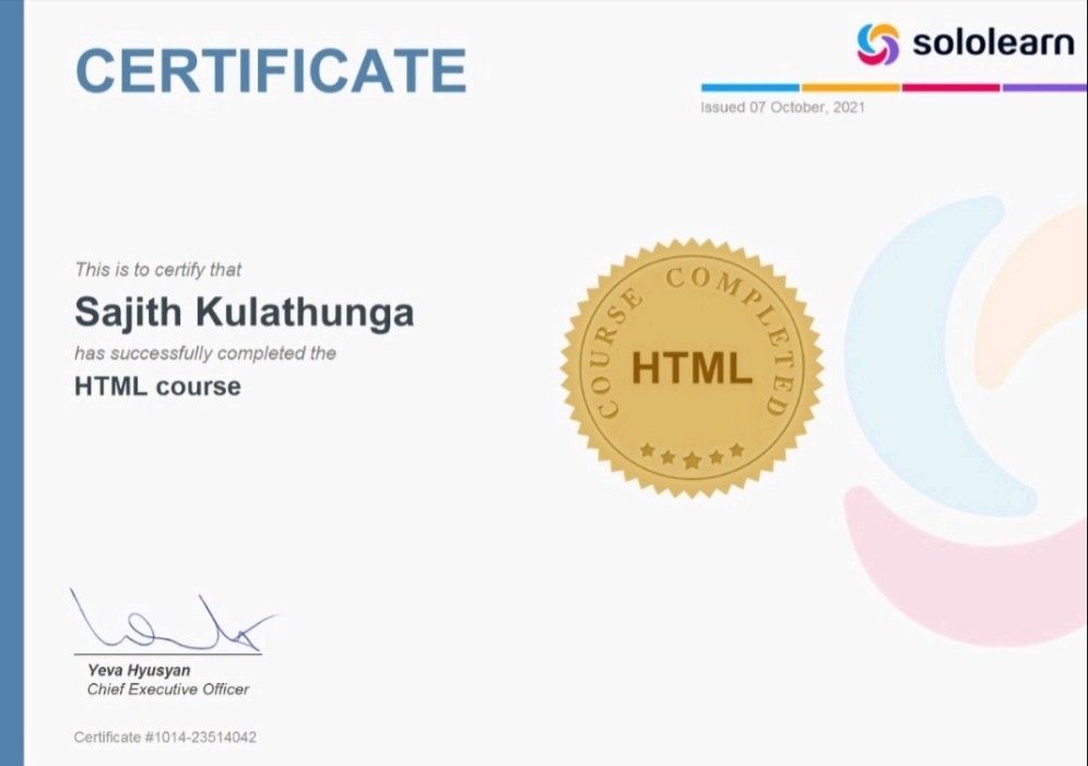 Sajith Kulathunga on LinkedIn: Sololearn HTML 💥🤗 Sajith Kulathunga on LinkedIn: Sololearn HTML 💥🤗