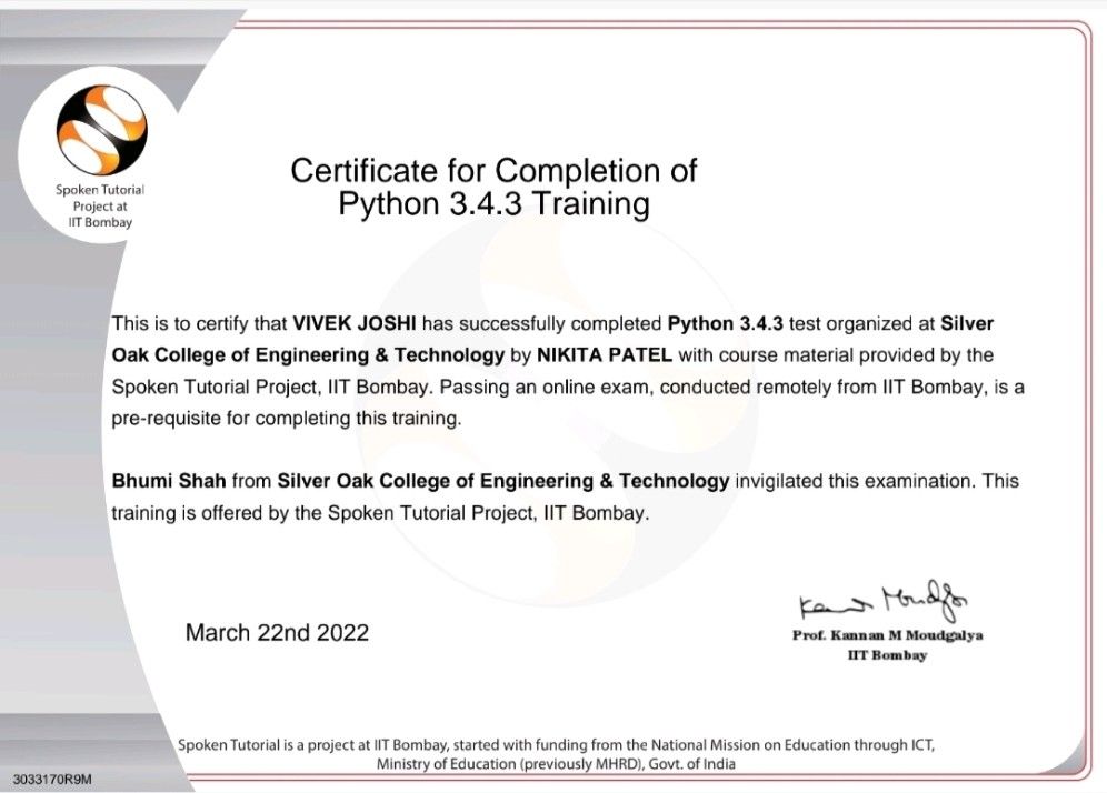 Vivek Joshi on LinkedIn: #python #pythontraining Vivek Joshi on LinkedIn: #python #pythontraining
