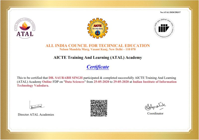 Dr. Saurabh Singh on LinkedIn: #facultydevelopment #atal #aicte # ... Dr. Saurabh Singh on LinkedIn: #facultydevelopment #atal #aicte # ...