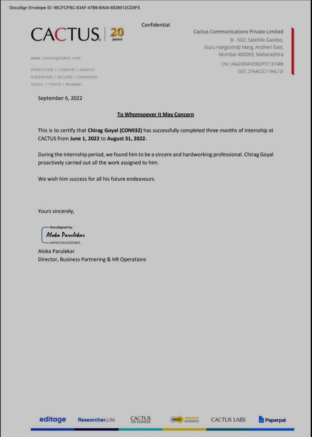 Chirag Goyal on LinkedIn: #cactuscommunication Chirag Goyal on LinkedIn: #cactuscommunication