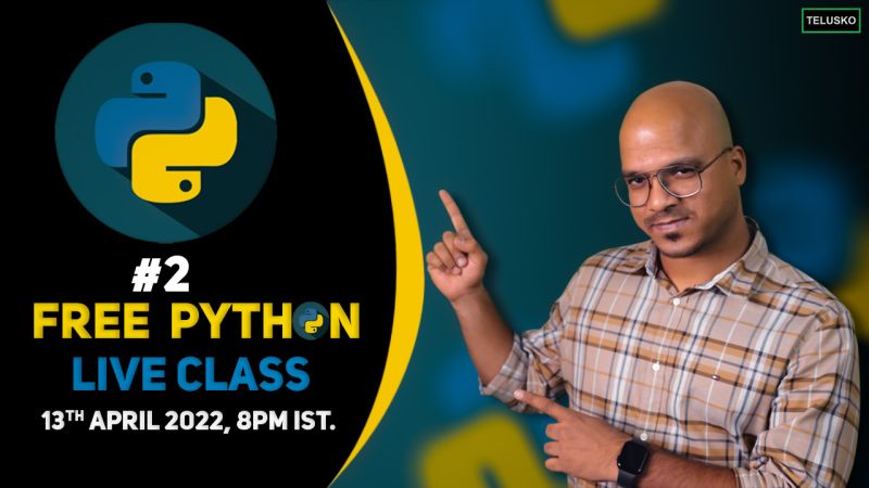 Navin Reddy on LinkedIn: #python #live #telusko Navin Reddy on LinkedIn: #python #live #telusko