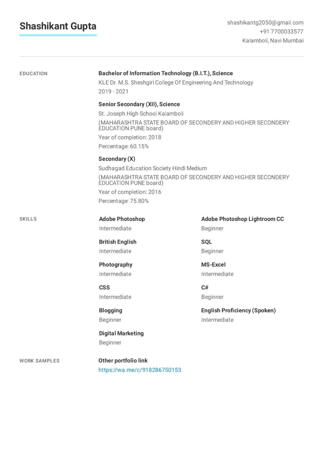 shashikant Gupta on LinkedIn: #resume #cv shashikant Gupta on LinkedIn: #resume #cv