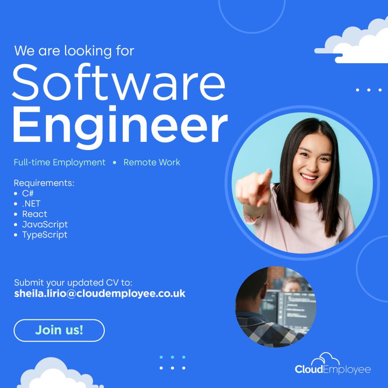Cloud Employee on LinkedIn: #softwareengineer #dotnet #reactjs # ... Cloud Employee on LinkedIn: #softwareengineer #dotnet #reactjs # ...