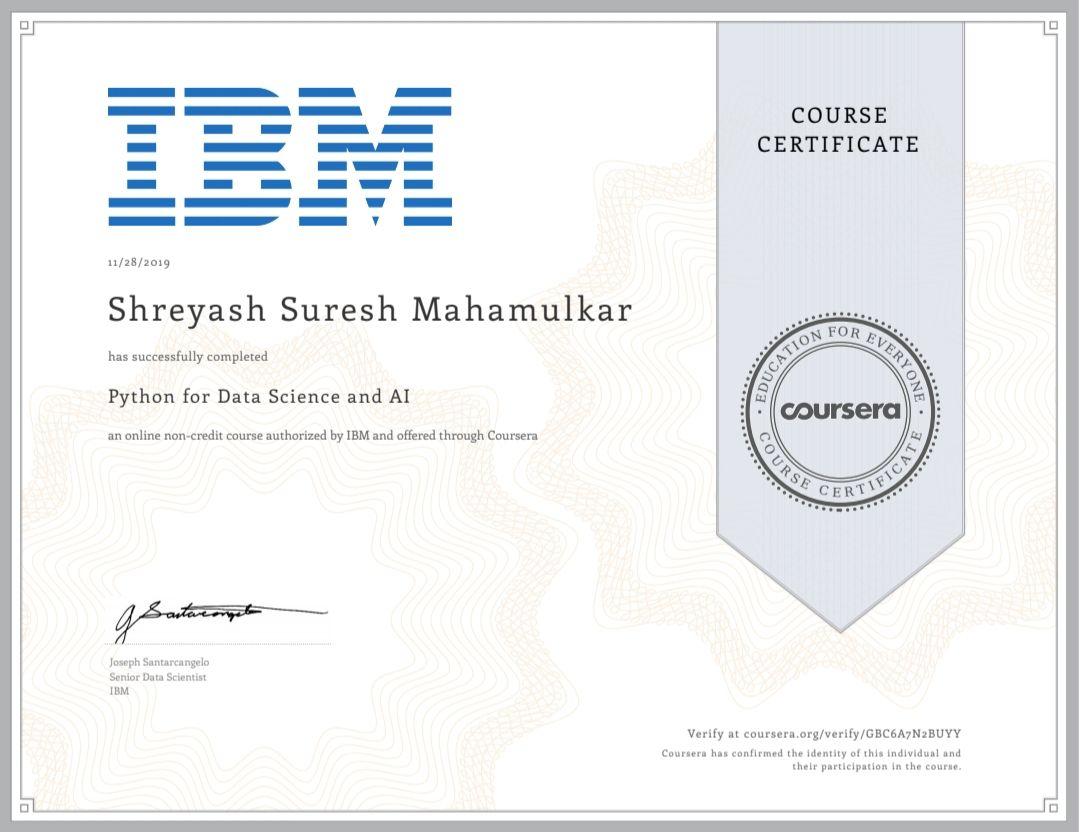 #pythonprogramming #coursera | Shreyash Mahamulkar #pythonprogramming #coursera | Shreyash Mahamulkar