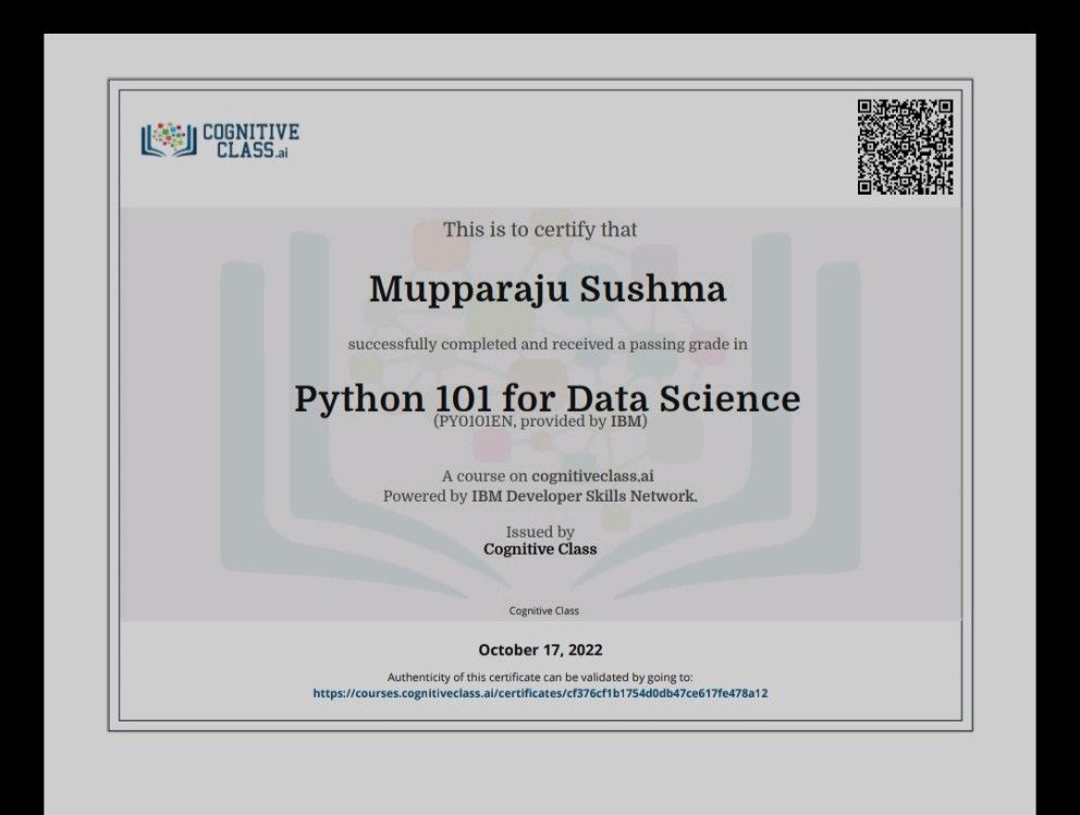 Sushma Mupparaju on LinkedIn: #python #ibm Sushma Mupparaju on LinkedIn: #python #ibm