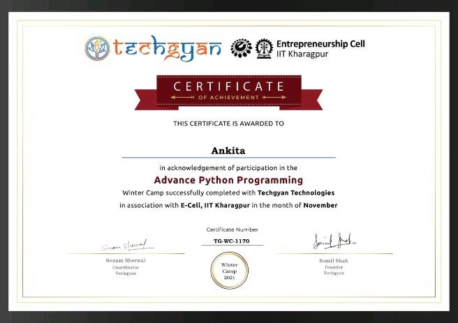 Ankita jaguri on LinkedIn: #programming #python #iitkharagpur Ankita jaguri on LinkedIn: #programming #python #iitkharagpur