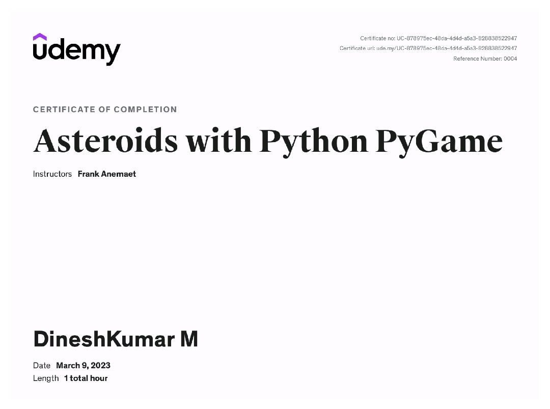 Dineshkumar M on LinkedIn: #python #pythonprogramming #pygame # ... Dineshkumar M on LinkedIn: #python #pythonprogramming #pygame # ...