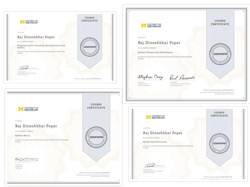 #pythonprogramming #pythonprogrammer #python #coursera… | Raj Popat #pythonprogramming #pythonprogrammer #python #coursera… | Raj Popat
