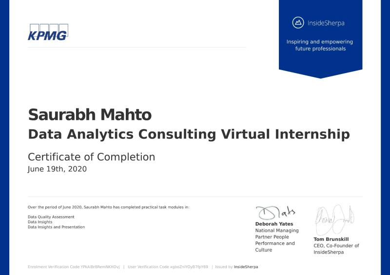 #kpmg | Saurabh Mahto #kpmg | Saurabh Mahto
