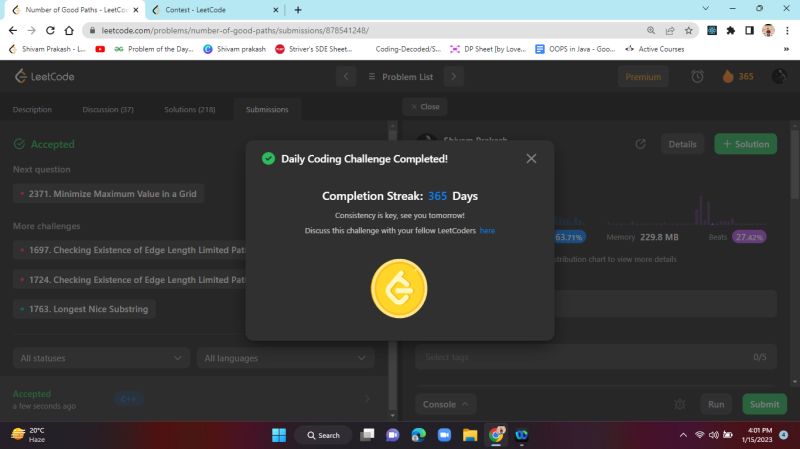 Shivam Prakash on LinkedIn: #problemsolving #consistency #leetcode Shivam Prakash on LinkedIn: #problemsolving #consistency #leetcode