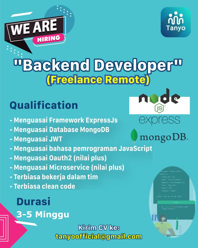 Muhammad Rezky on LinkedIn: #hiring #backenddeveloper #nodejs # ... Muhammad Rezky on LinkedIn: #hiring #backenddeveloper #nodejs # ...