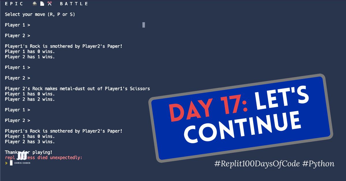 Christopher Chua on LinkedIn: #replit100daysofcode #100daysofcode Christopher Chua on LinkedIn: #replit100daysofcode #100daysofcode