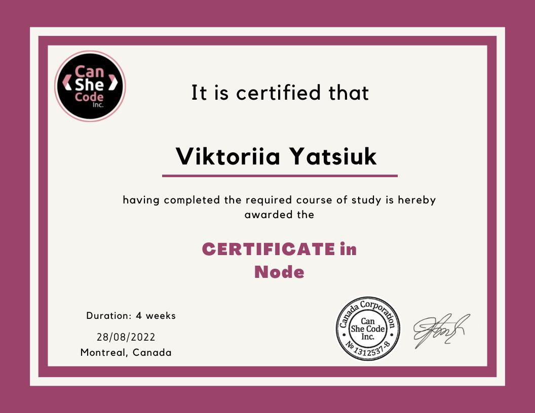 Viktoriia Yatsiuk on LinkedIn: #nodejsdeveloper #nodejs #node # ... Viktoriia Yatsiuk on LinkedIn: #nodejsdeveloper #nodejs #node # ...