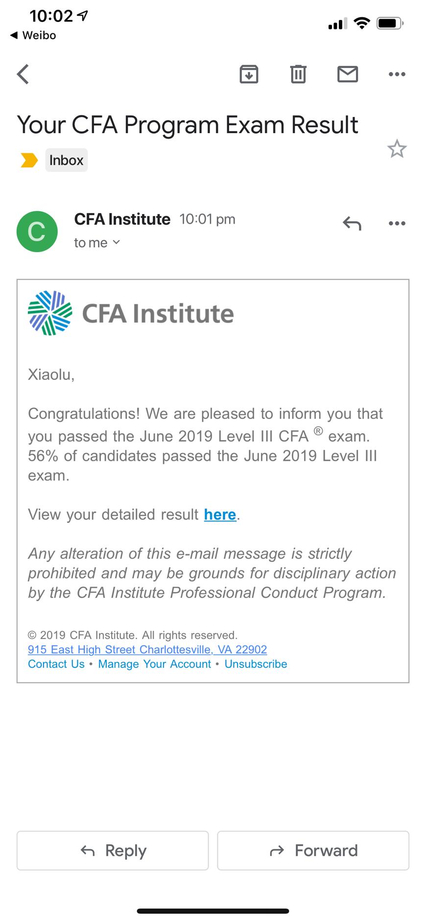 Xiaolu Hu, PhD, CFA on LinkedIn: Pass, happy. Expect another title ... Xiaolu Hu, PhD, CFA on LinkedIn: Pass, happy. Expect another title ...