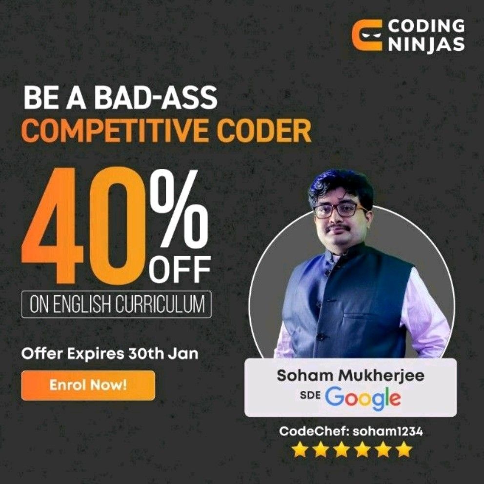 Anand Lahariya on LinkedIn: #competitiveprogramming #codechef #leetcode ... Anand Lahariya on LinkedIn: #competitiveprogramming #codechef #leetcode ...