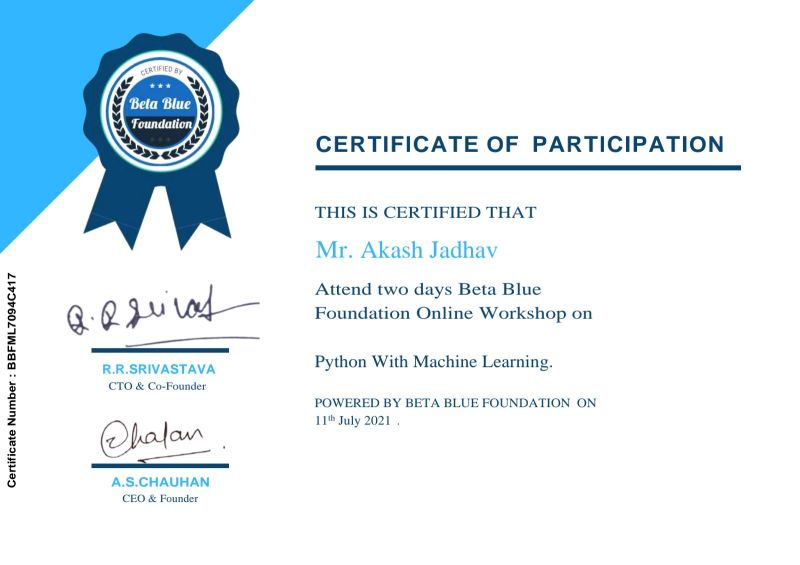 Akash Jadhav on LinkedIn: #betablue #workshop #python Akash Jadhav on LinkedIn: #betablue #workshop #python