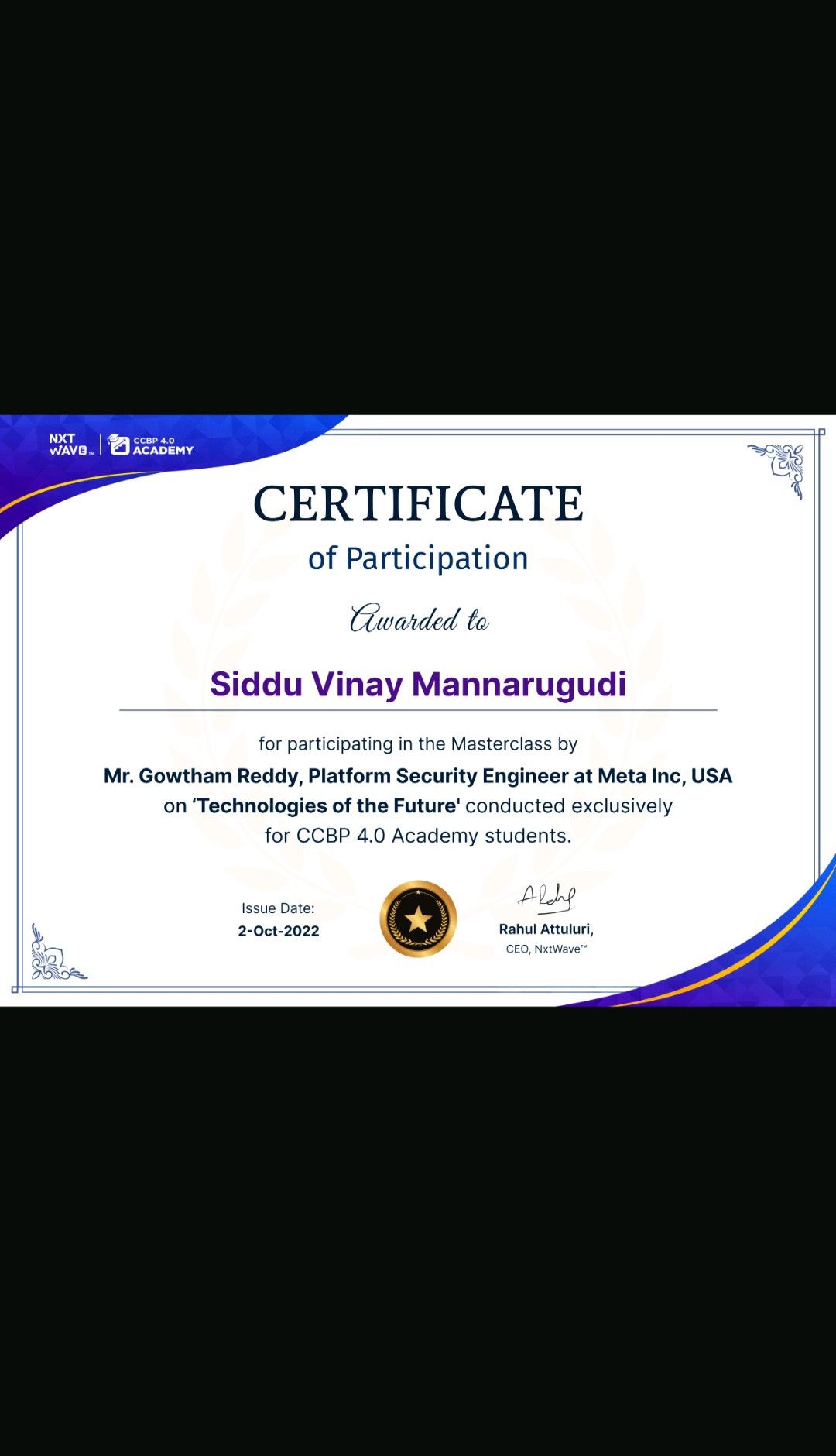 siddu vinay on LinkedIn: #avinashdara #ccbp #ccbpian #nxtwave # ... siddu vinay on LinkedIn: #avinashdara #ccbp #ccbpian #nxtwave # ...