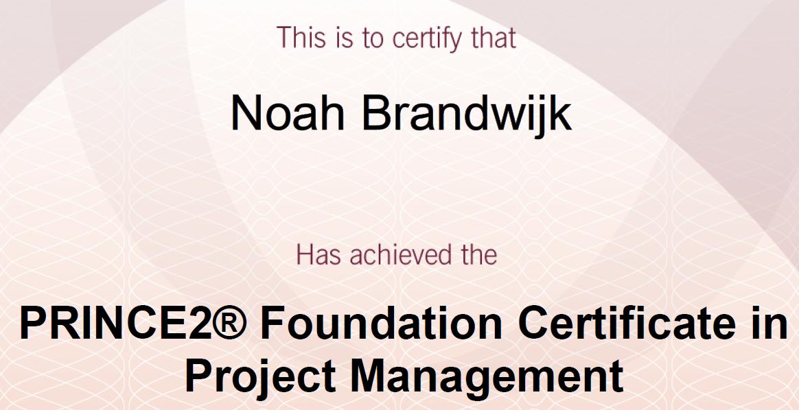 Noah Brandwijk on LinkedIn: I just earned my PRINCE2 Foundation ... Noah Brandwijk on LinkedIn: I just earned my PRINCE2 Foundation ...