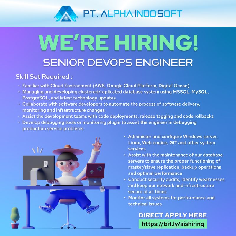 PT. Alpha Indo Soft on LinkedIn: #devops #aws #googlecloud #mssql # ... PT. Alpha Indo Soft on LinkedIn: #devops #aws #googlecloud #mssql # ...