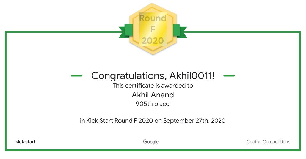 Akhil Anand on LinkedIn: #google #kickstart #competitiveprogramming Akhil Anand on LinkedIn: #google #kickstart #competitiveprogramming