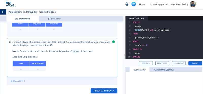 Jagadeesh Reddy M on LinkedIn: #day73 #100daysofcodechallenge #sql # ... Jagadeesh Reddy M on LinkedIn: #day73 #100daysofcodechallenge #sql # ...