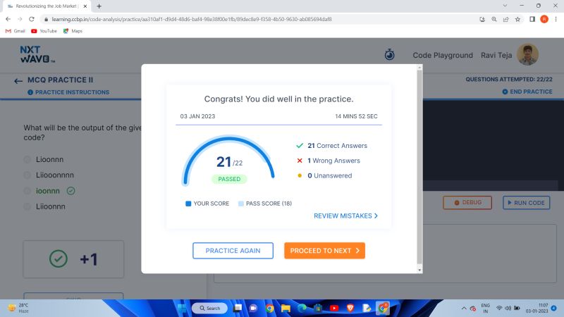 Ravi Teja Margana on LinkedIn: #ccbp #nxtwave #pythonprogramming # ... Ravi Teja Margana on LinkedIn: #ccbp #nxtwave #pythonprogramming # ...