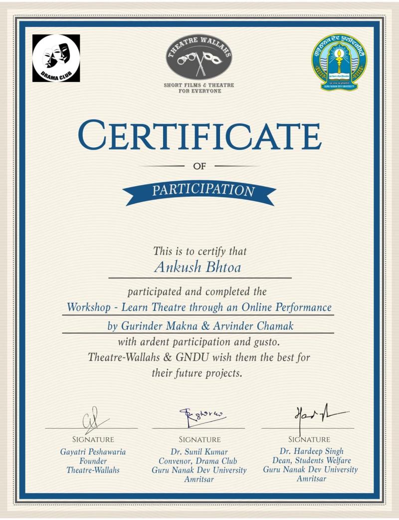 Ankush Bhtoa on LinkedIn: #theatre #workshop #workshoponline #gndu Ankush Bhtoa on LinkedIn: #theatre #workshop #workshoponline #gndu